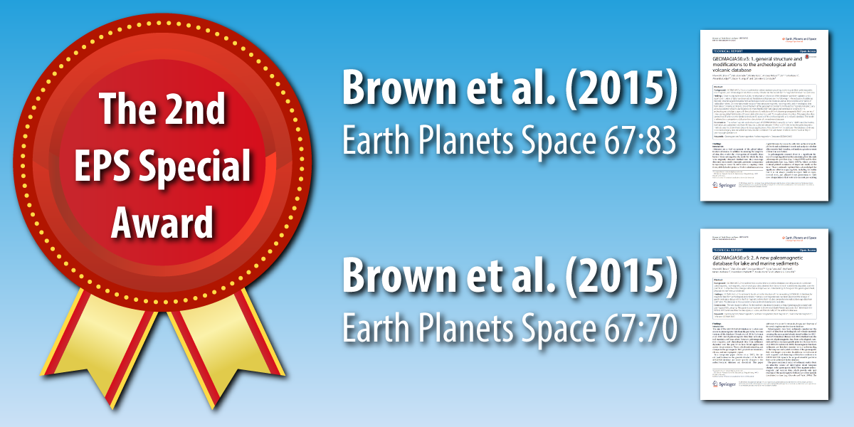 The 2nd EPS Special Award - Earth, Planets and Space